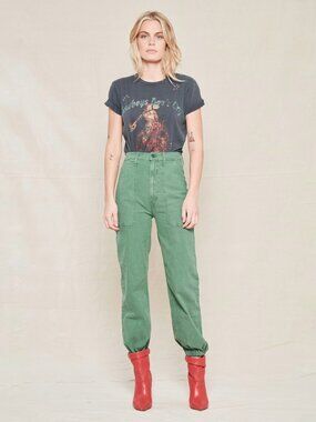 MOTHER | Jeans | Mother The Wrapper Patch Springy Ankle Army Green ...